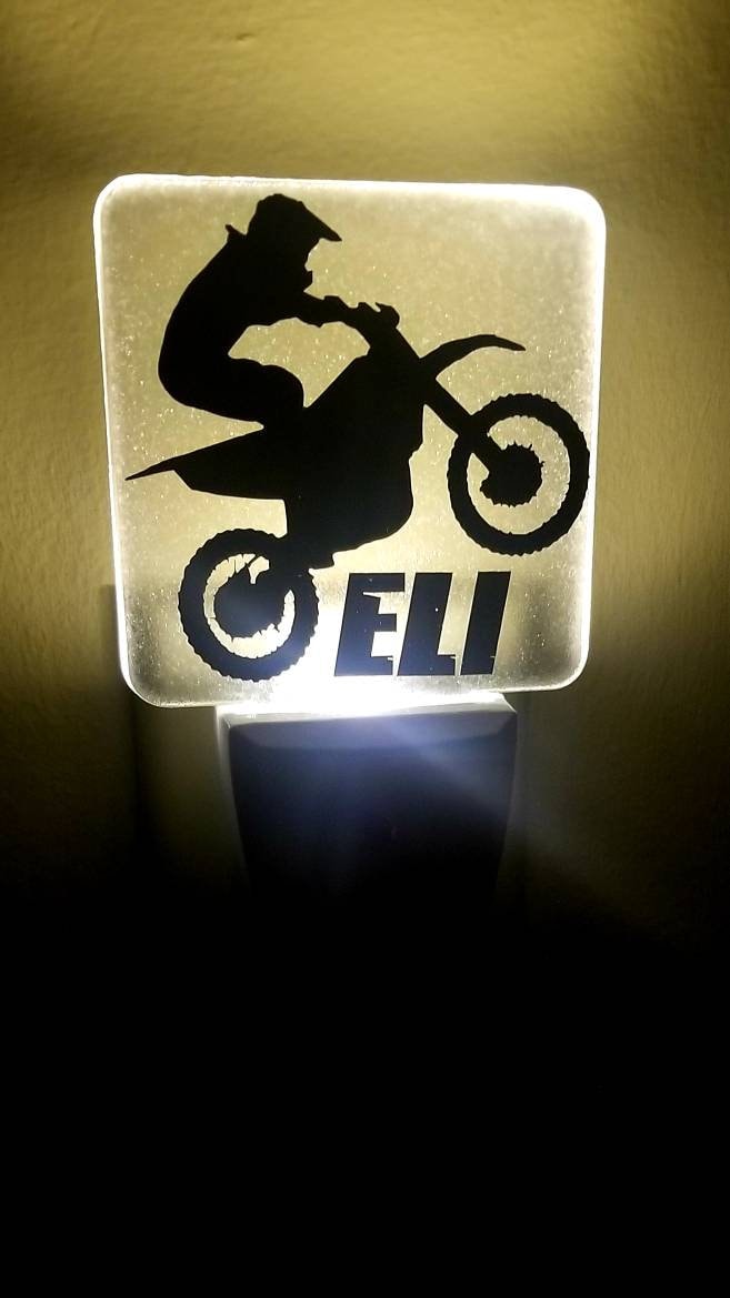 Dirt Bike Night Light/ Dirt Bike Decal Night Light/ | Etsy