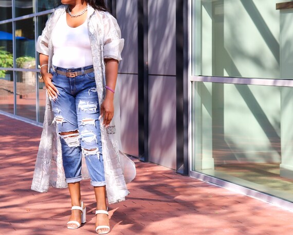 Asian Style Sheer Overcoat - Gem