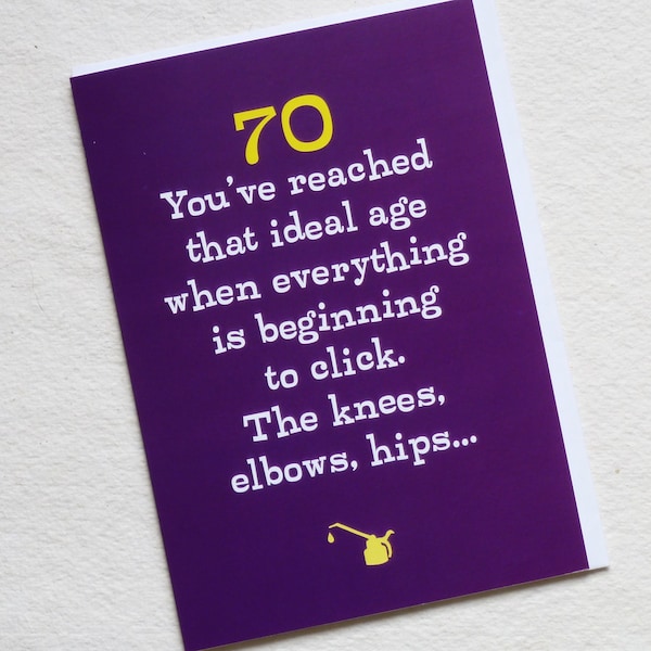70th Birthday Joke Etsy
