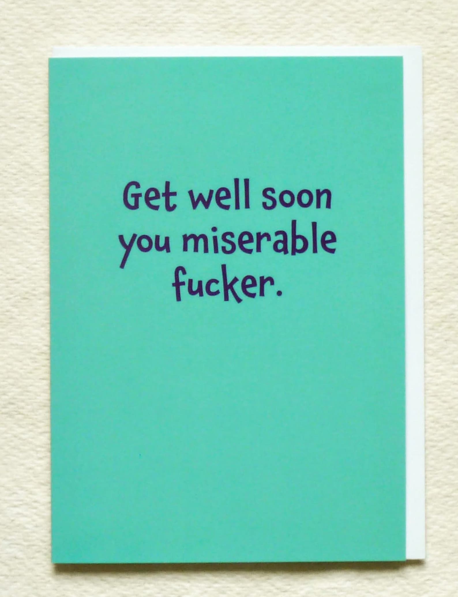 Very Rude Get Well Soon Card for Friend or Relative Recovering From ...