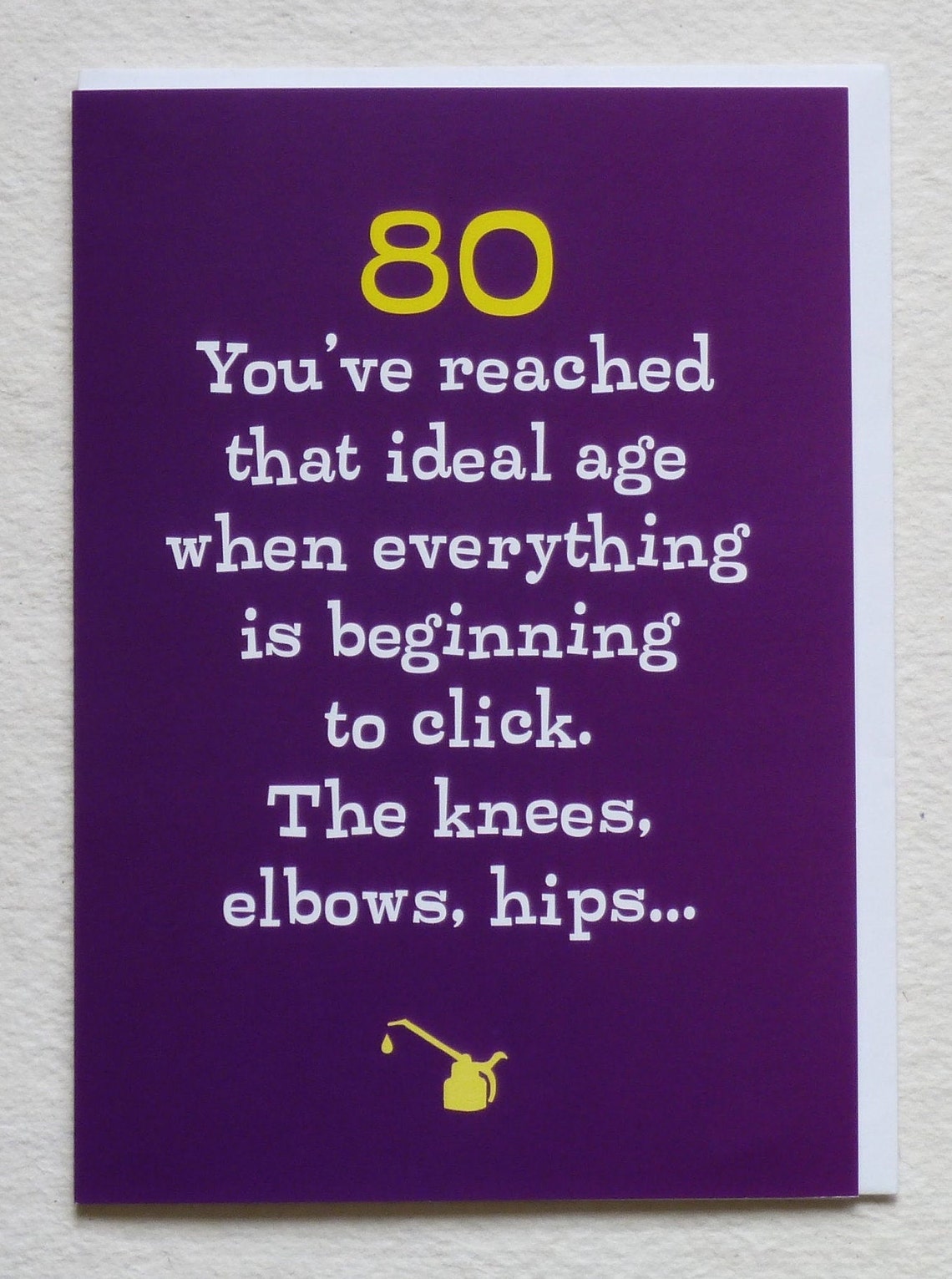 Funny 80th Birthday Card Funny rude Old Age Card Etsy Canada