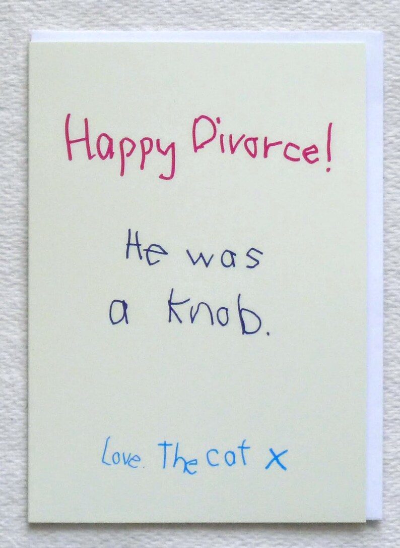 Happy Divorce From the Cat/funny Divorce Card - Etsy