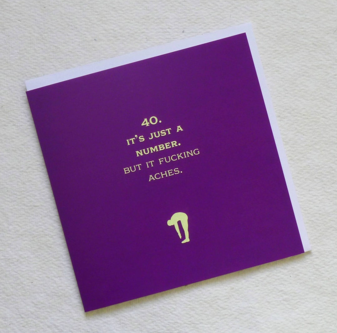 Rude 40th Birthday Card for Him/husband/partner/brother/uncle/boyfriend ...