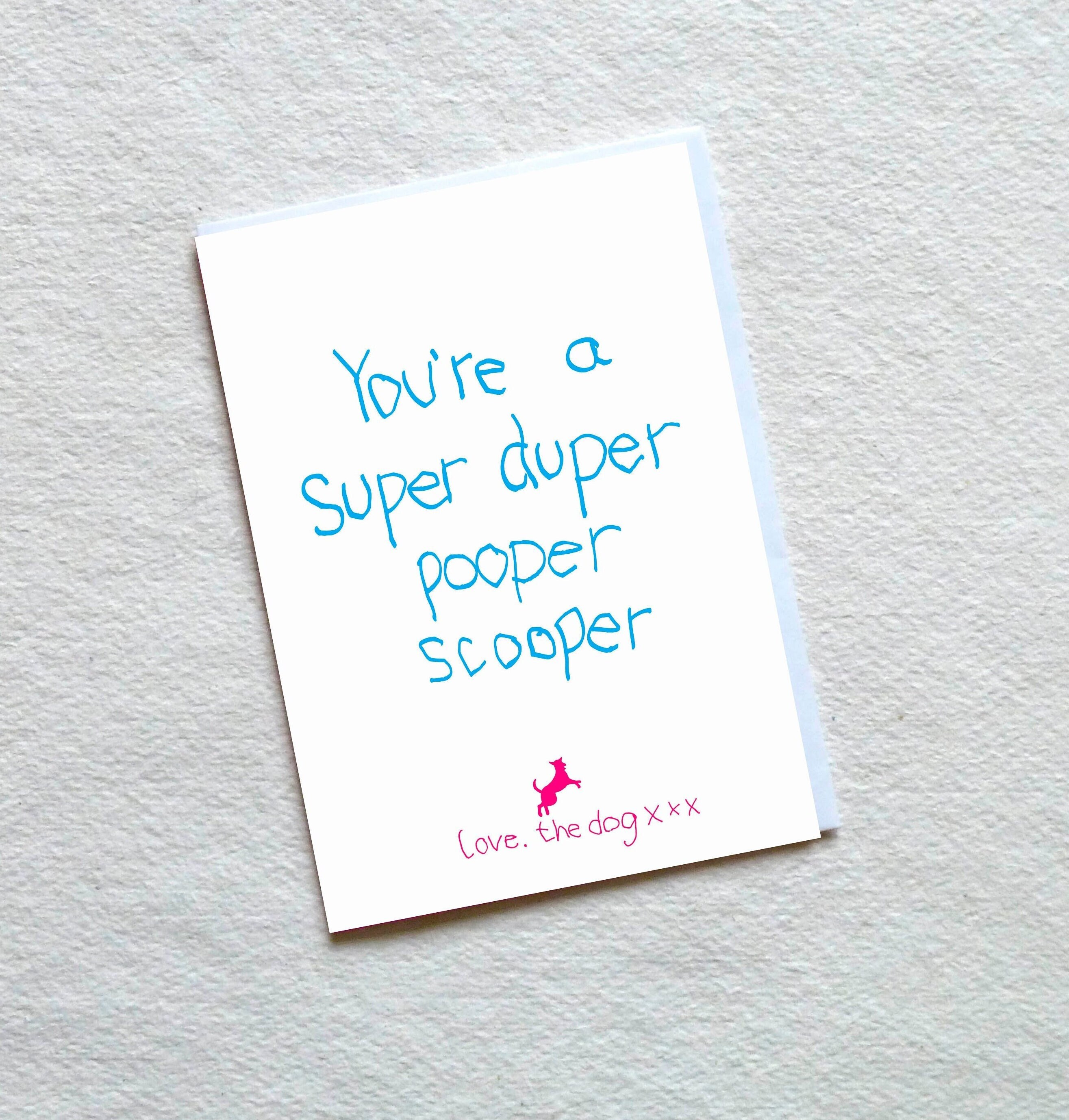 Funny Birthday Card From the Dog/ Pooper Scooper Card for Her/him - Etsy