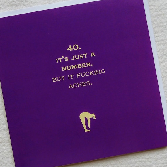 Rude 40th Birthday Card for Her/best Friend/relative - Etsy Australia