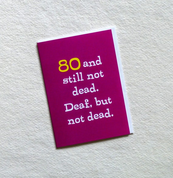 Funny 80th Birthday Card for Mum/dad/her/him/friend | Etsy