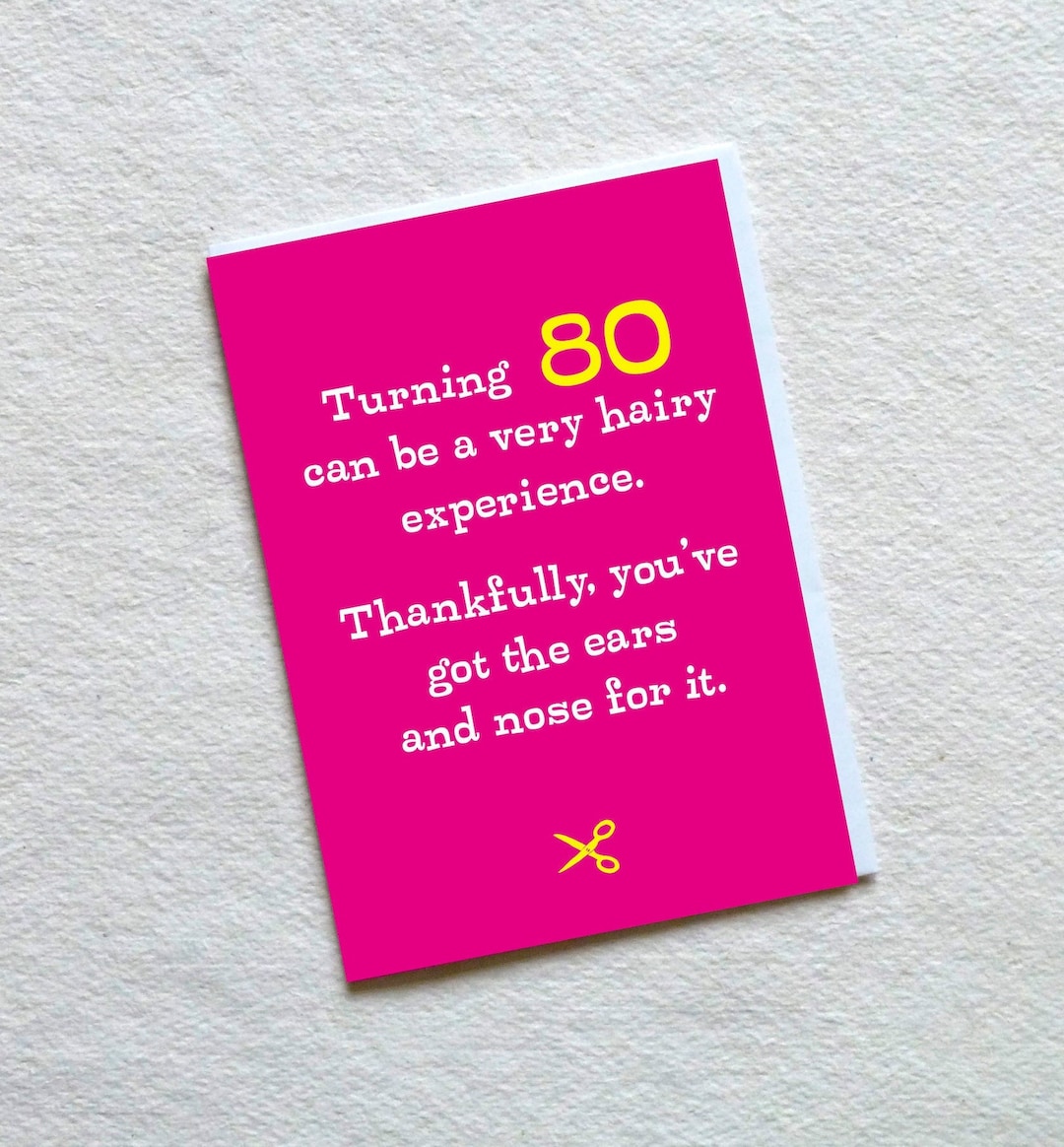 Funny 80th Birthday Card for Dad/mum/friend - Etsy
