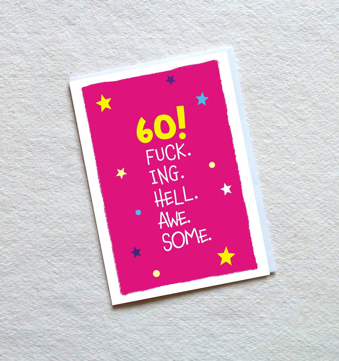 Rude 60th Birthday Card for Husband/wife/dad/mum/friend - Etsy UK