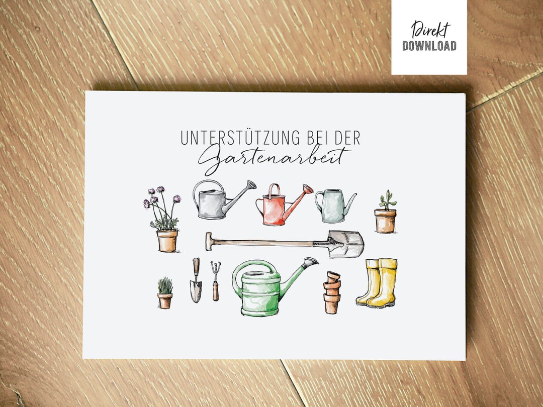 Voucher Garden Gardening for Crafting, Gift Card / Folding Card to ...