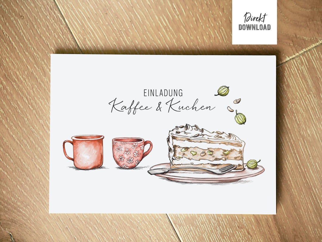 Einladung Zum Kaffee Und Kuchen