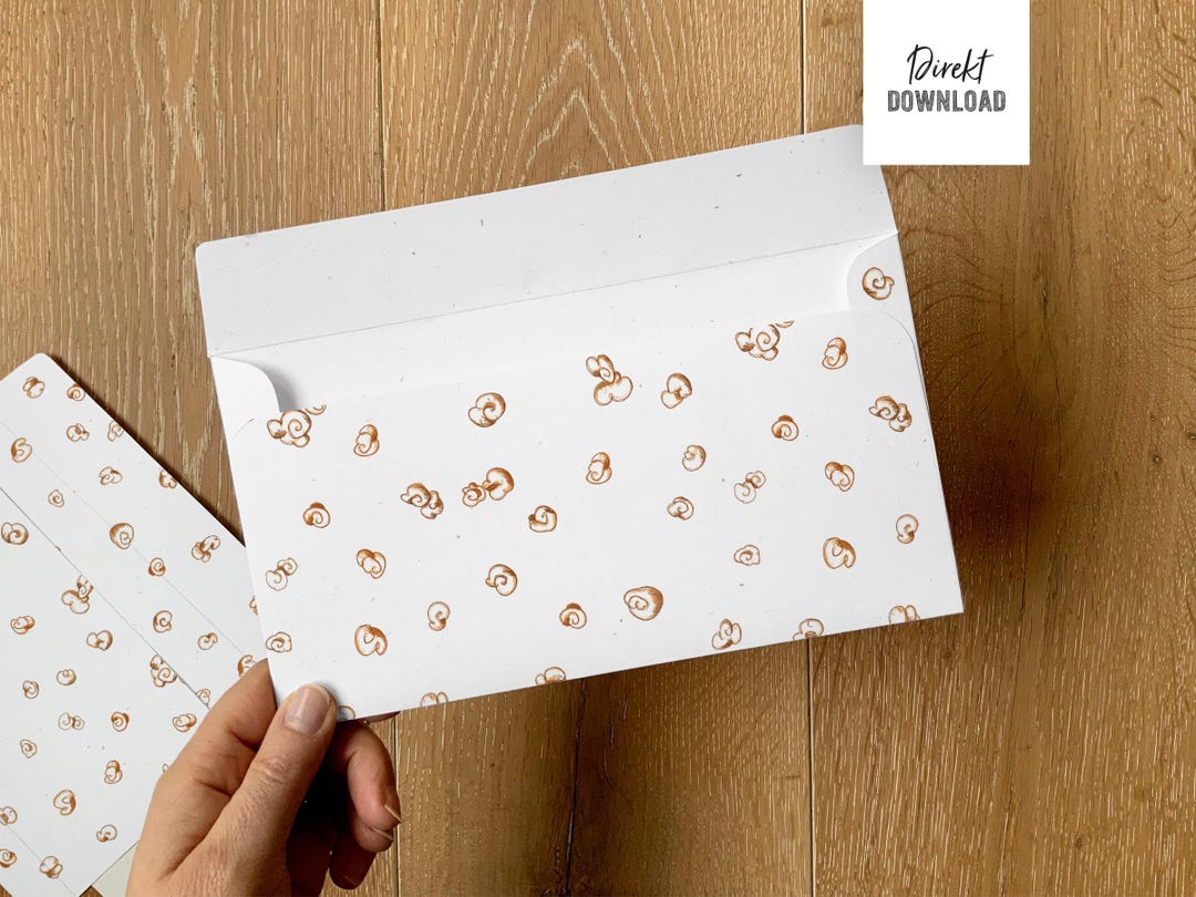 Envelope DIN Long Cinema Popcorn, Print File Envelope for Cards DIN ...