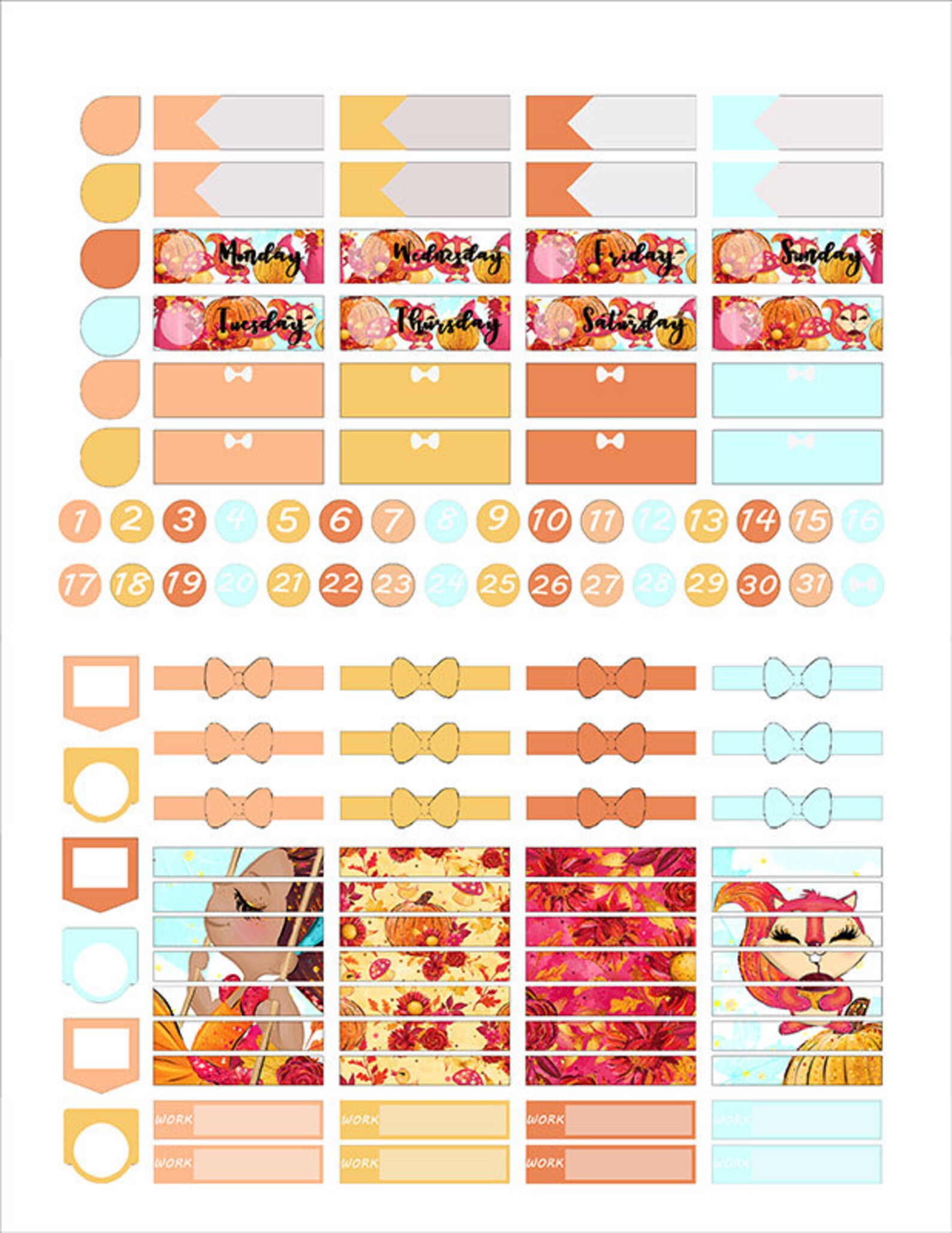 Printable Mambi Happy Planner Classic NEW Stickers Weekly | Etsy