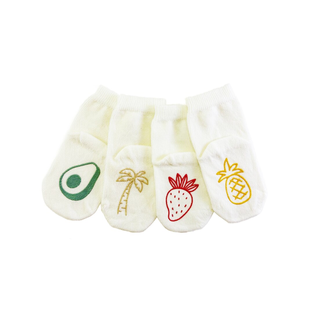 4 Pairs of Cute Organic Non-slip Baby Socks, Baby Socks Bundle, Anti ...