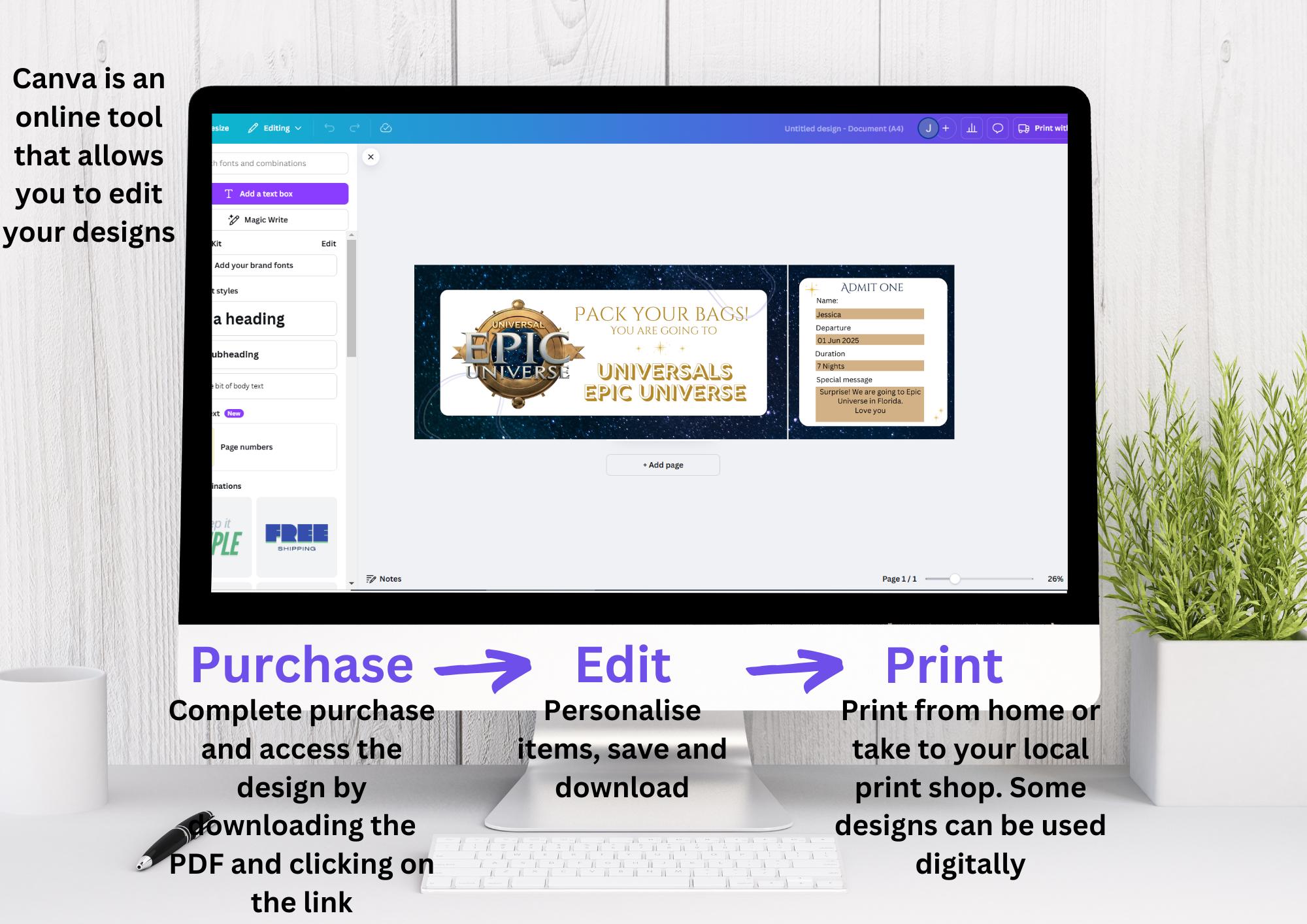 Epic Universe Surprise Ticket | Universal's Epic Universe Reveal Ticket ...