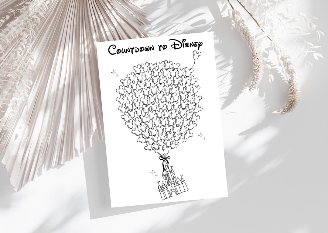 Disney Countdown | Disney Castle Colour in Countdown | Disney Balloon ...