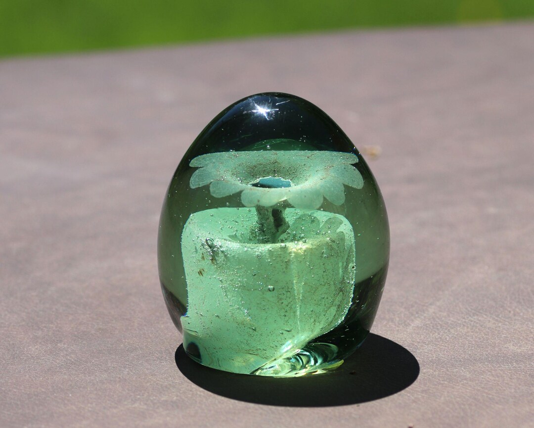 Antique English Glass Bottle Dump Paperweight 2 - Etsy