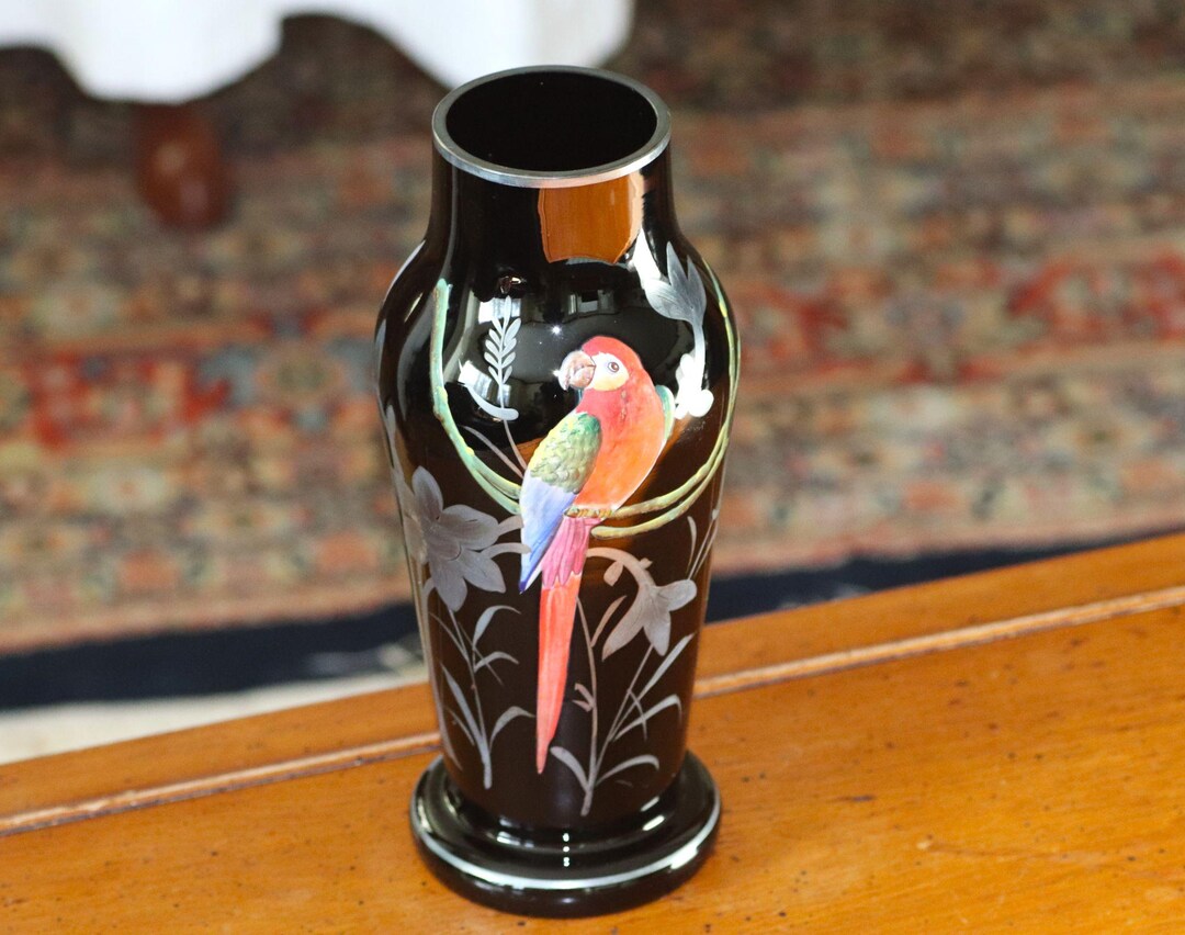 Antique Czech Art Glass Vase AHNE - Etsy