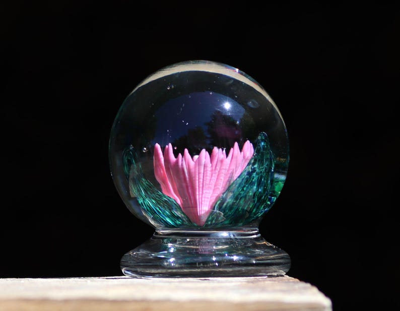 Zimmerman Glass Paperweight Crocus Flower - Etsy