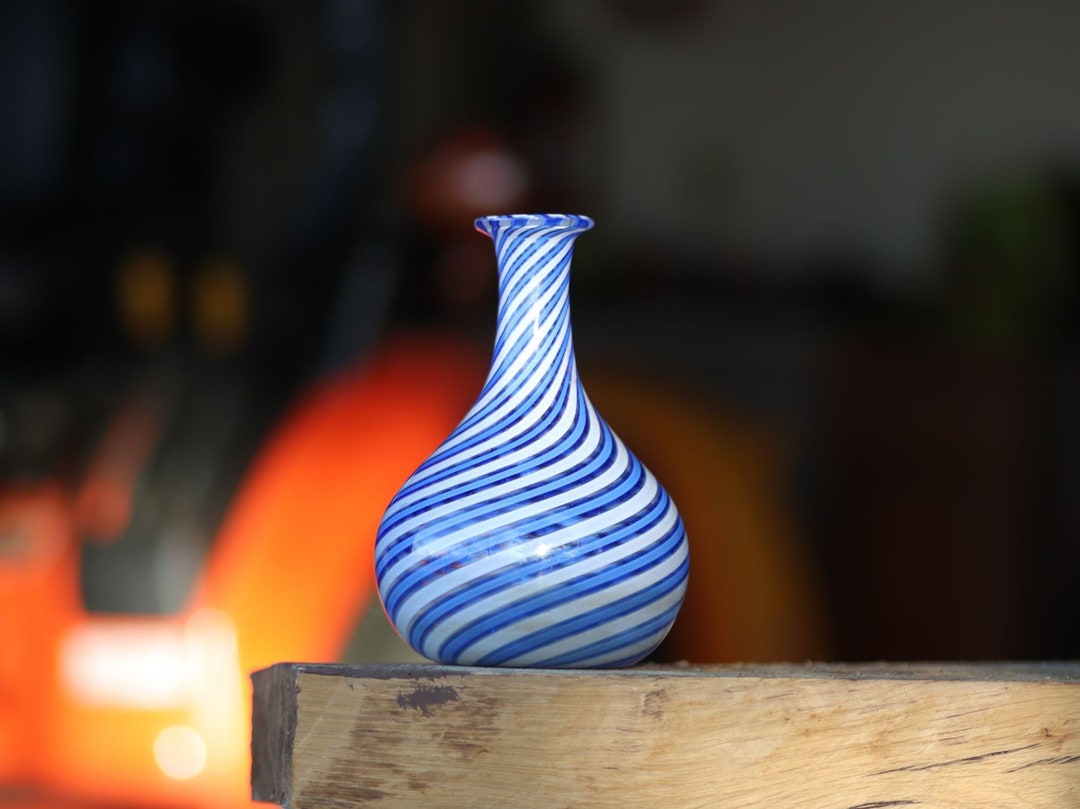 Glass Rod Art Glass Bottle Vase..vintage Antique - Etsy