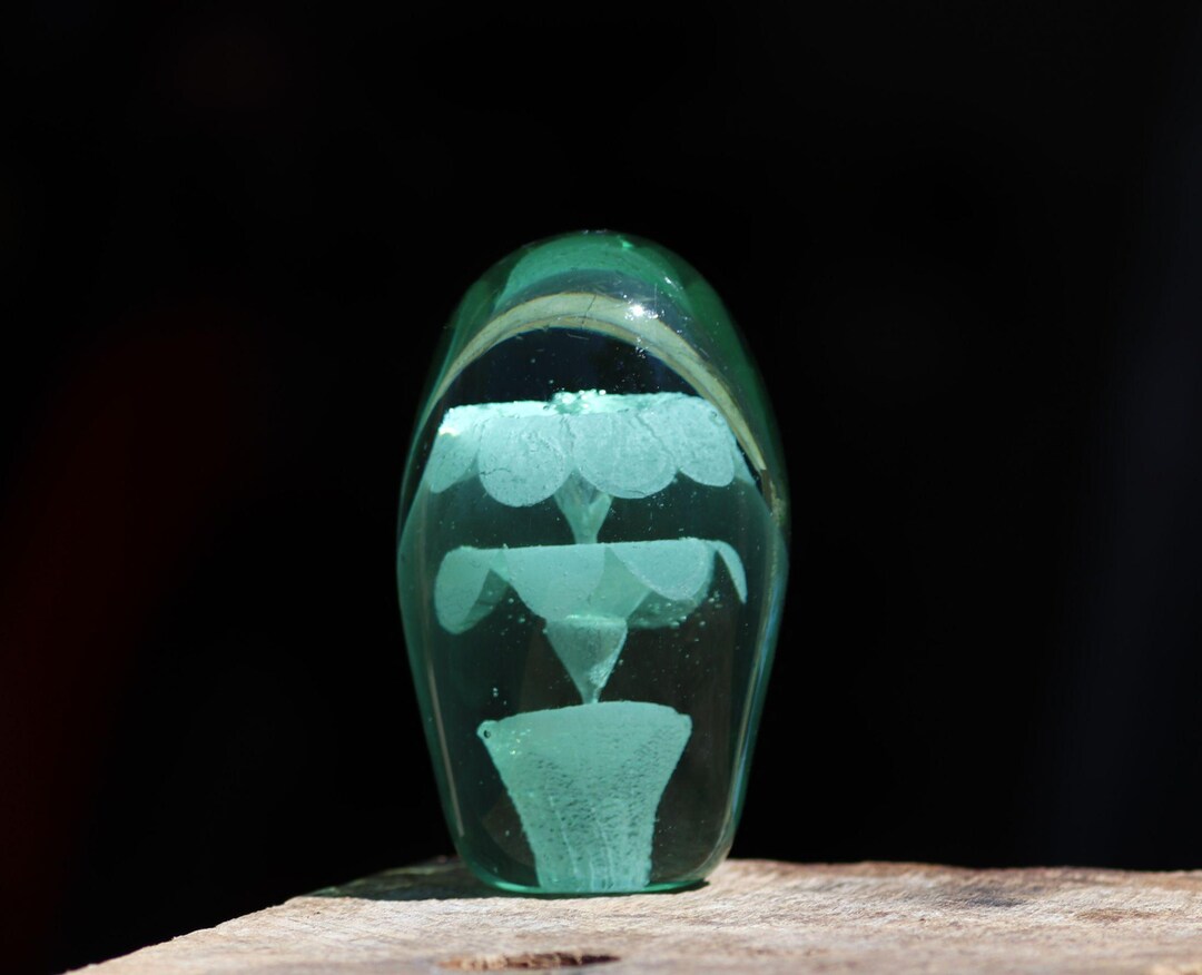 Antique English Glass Bottle Dump Paperweight - Etsy