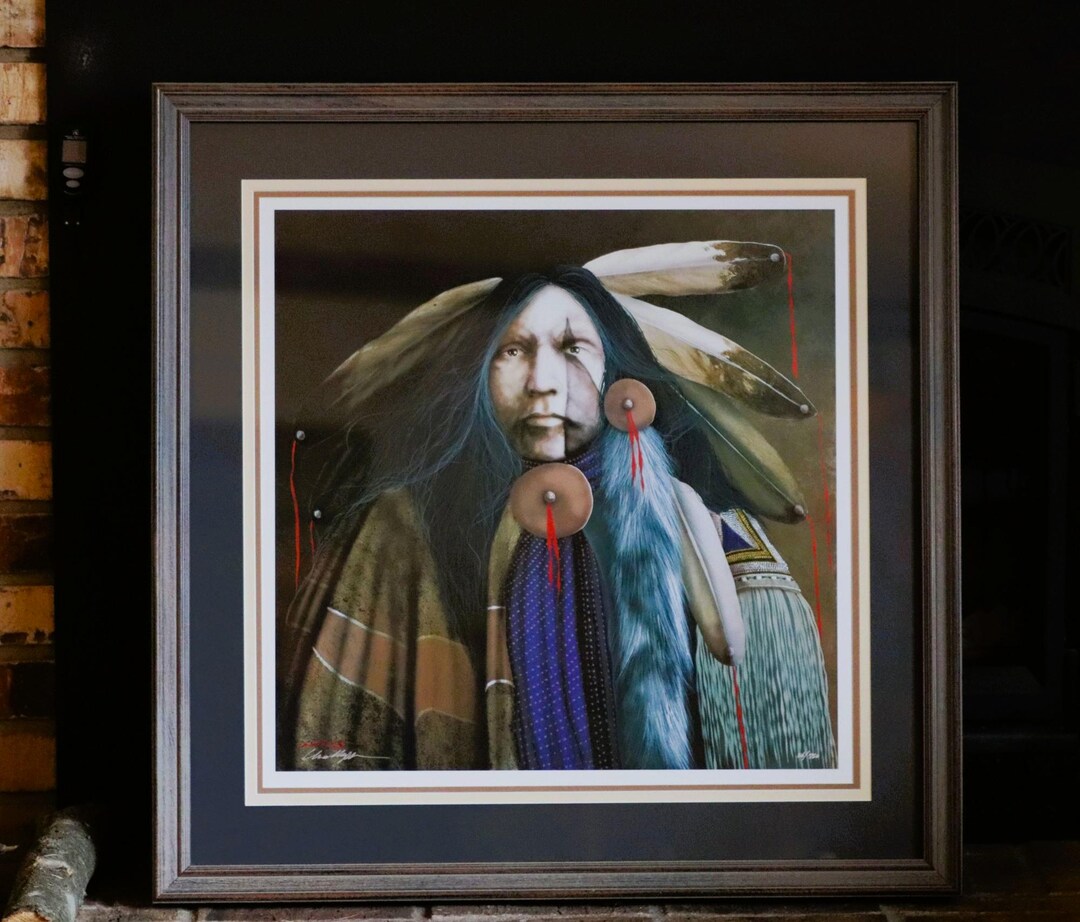 JD Challenger Warrior Circle Lithograph Signed Framed COA - Etsy