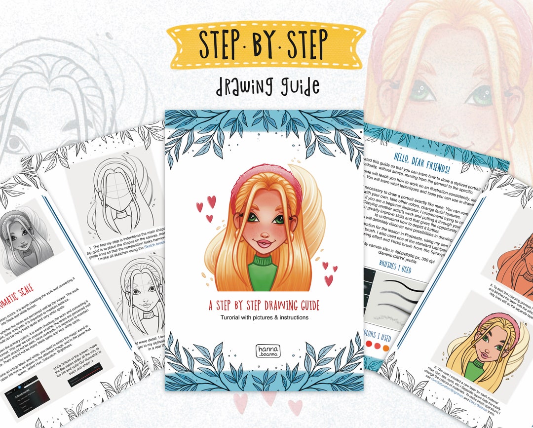 How to Draw A Girl | Stylized Portrait | Digital Step by Step Drawing ...