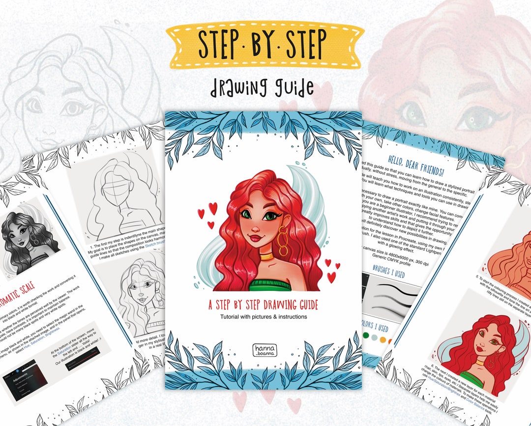 How to Draw A Girl | Stylized Portrait | Digital Step by Step Drawing ...