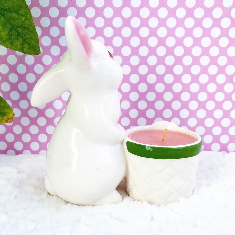 Vintage Avon Bunny Candle Holder White Rabbit Candy Cup - Etsy