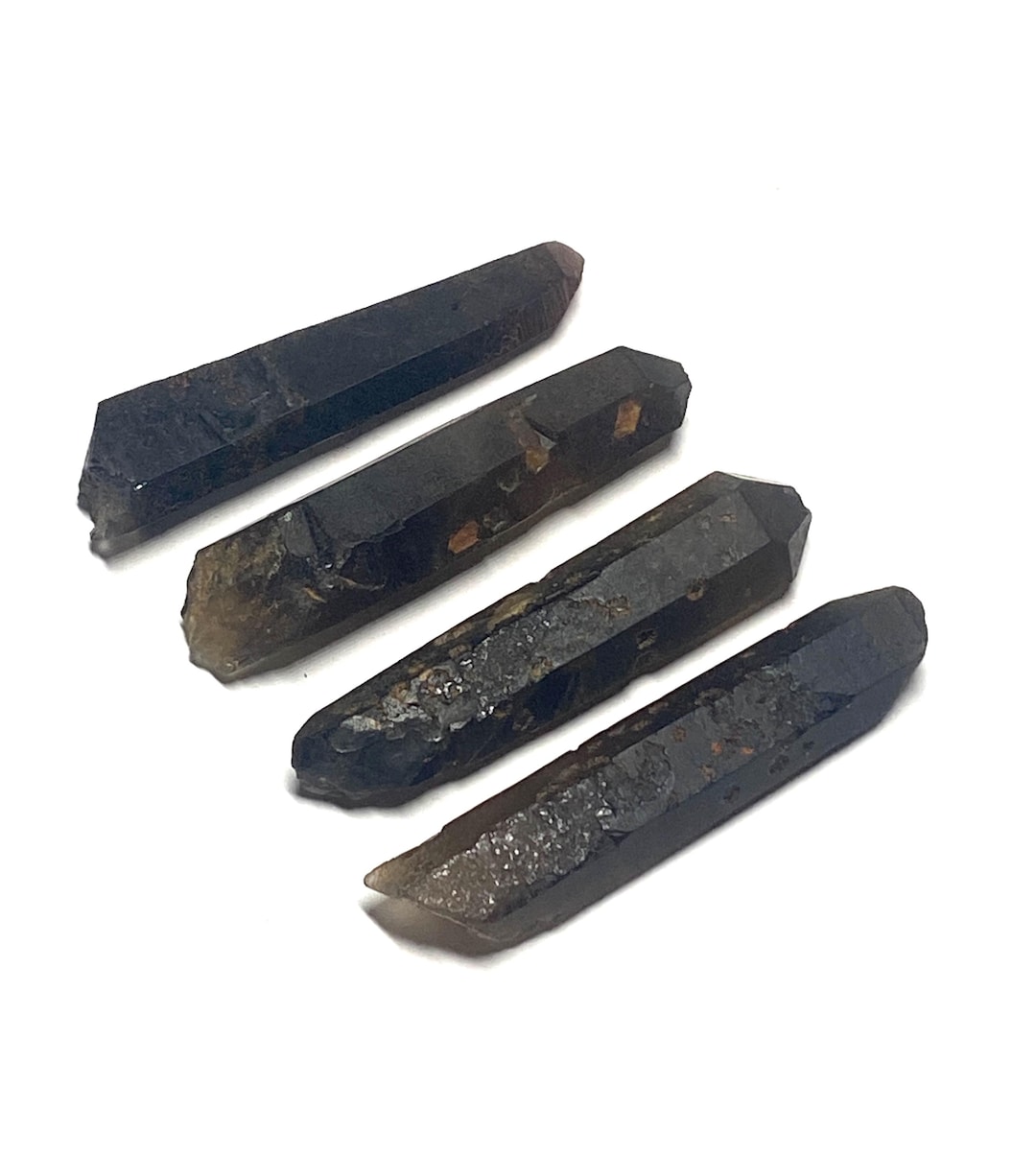 Afghanistan Rare Iron Pitted Black Quartz Point, Ethically Sourced ...