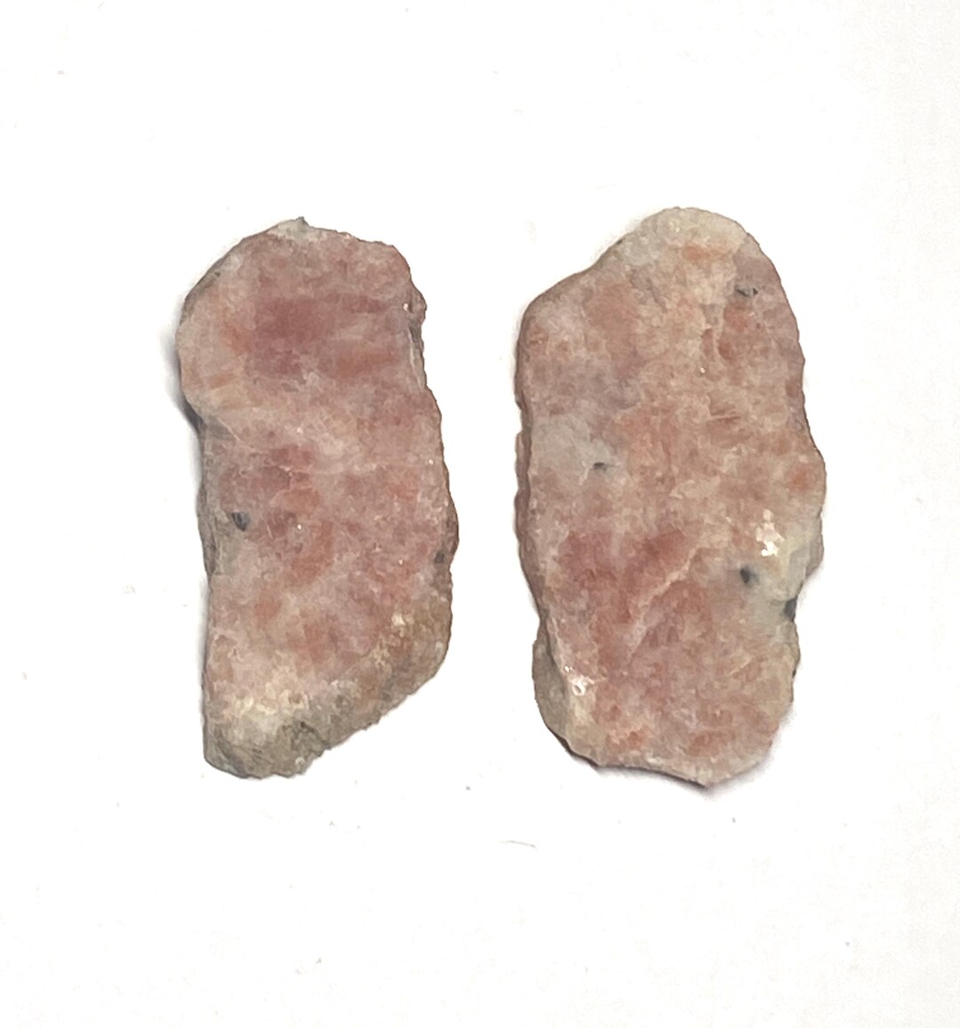 2 Piece Set Raw Sunstone Slabs, Lapidary Stone Slabs and Slices for DIY ...