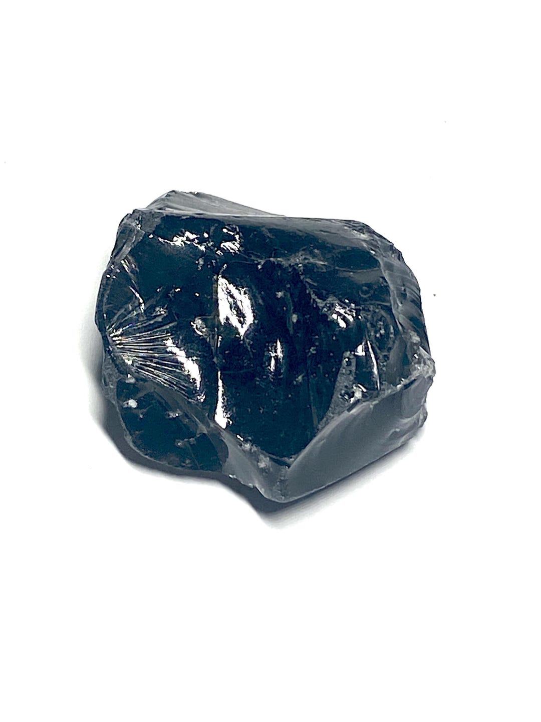 Large Raw Black Obsidian Chunk, Natural Freeform Mineral Specimen ...