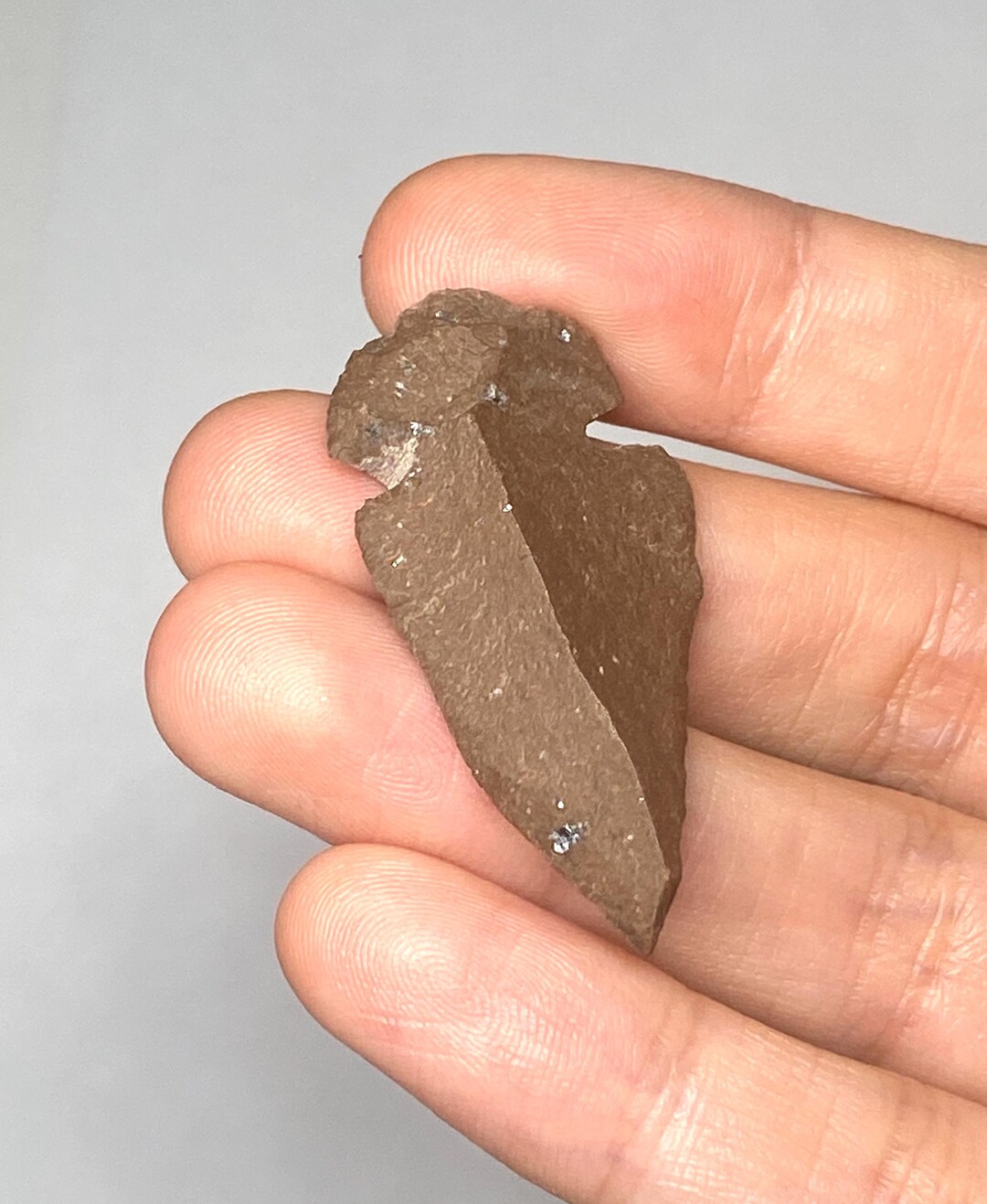 Natural Flint Knapped Stone Arrowhead, Brown Arrowheads, Carved Crystal ...