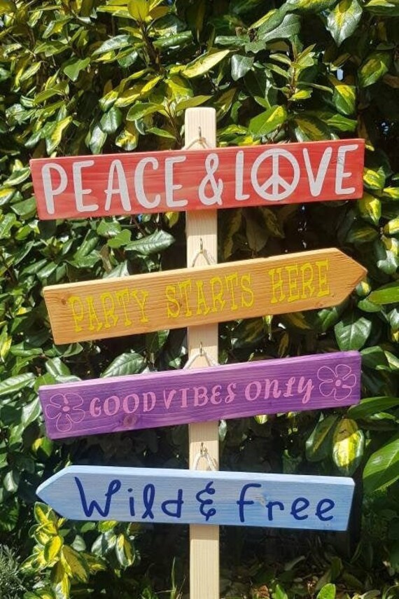 Set of 4 Festival Themed Signs | Etsy UK