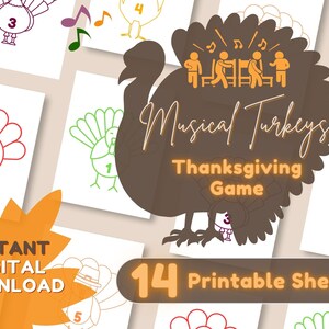 Musical Turkeys, Downloadable Game, Family Games, Thanksgiving ...