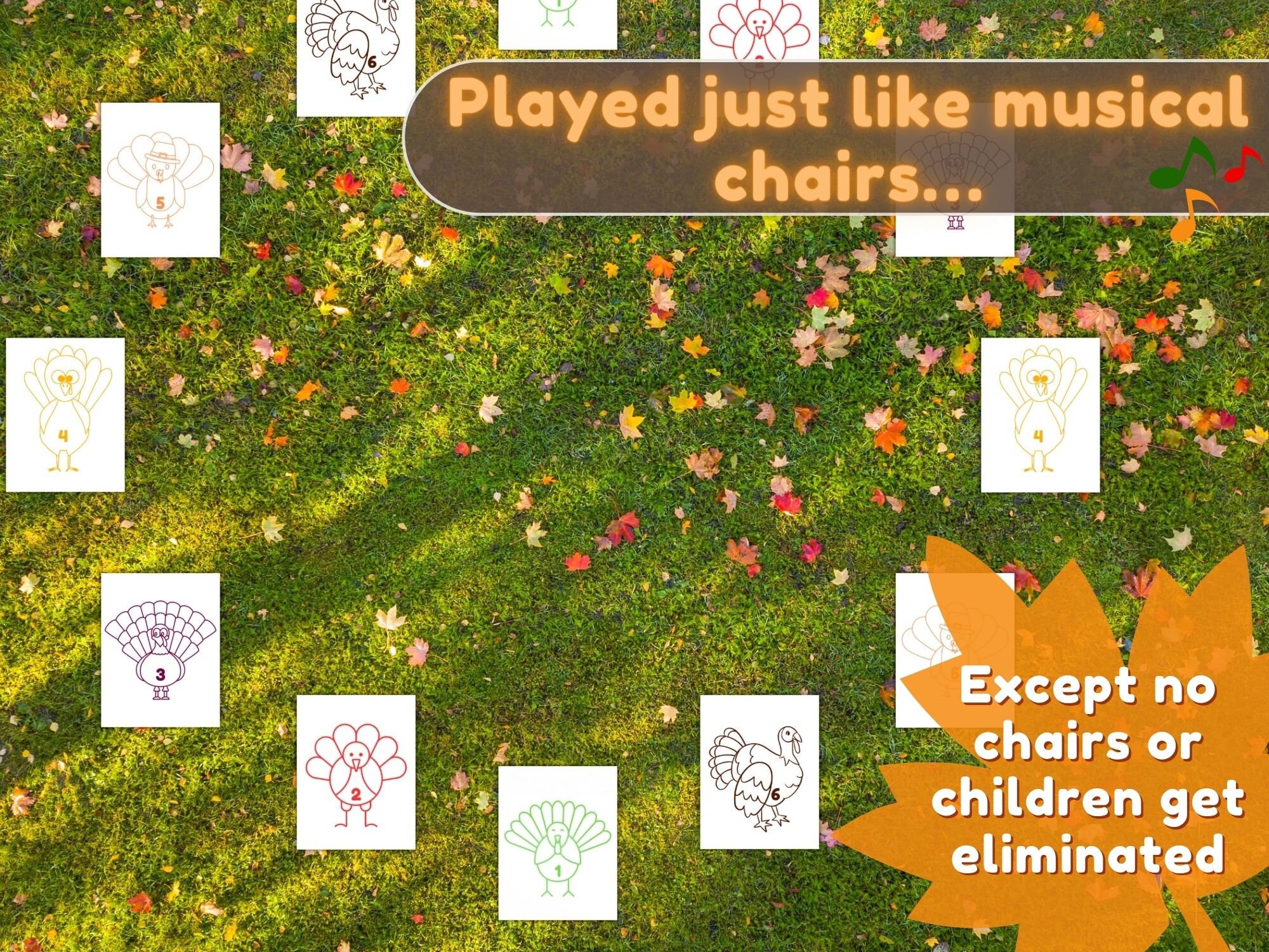 Musical Turkeys, Downloadable Game, Family Games, Thanksgiving ...