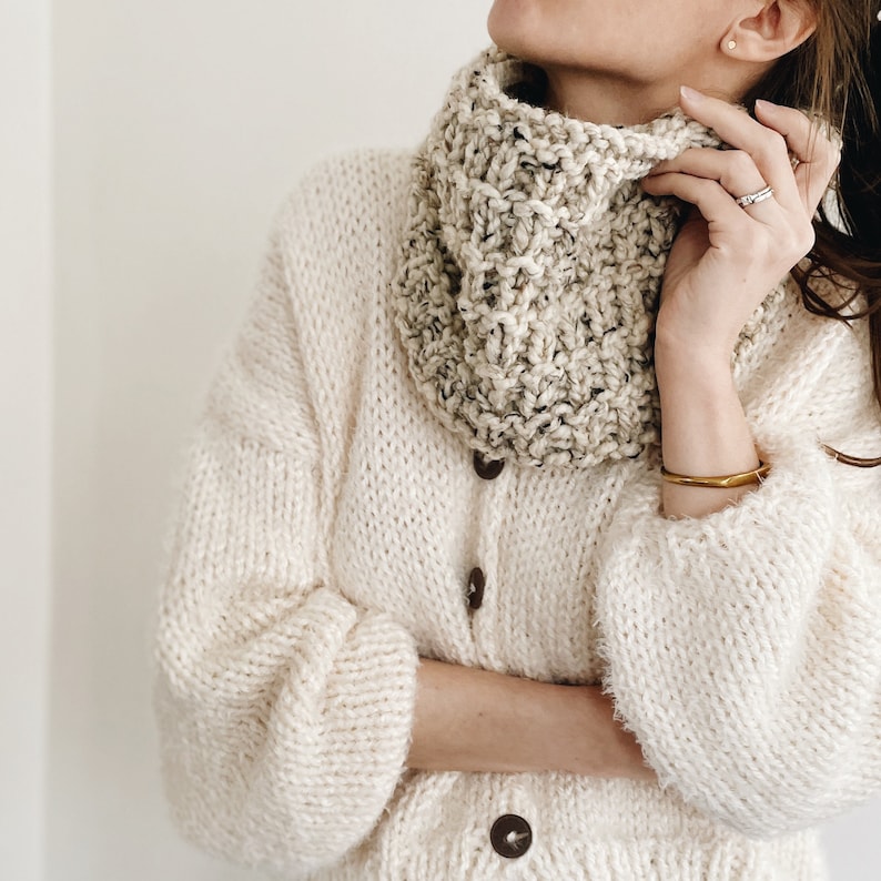 Knitting Pattern the Milton Modern Chunky Cowl Snood Scarf - Etsy