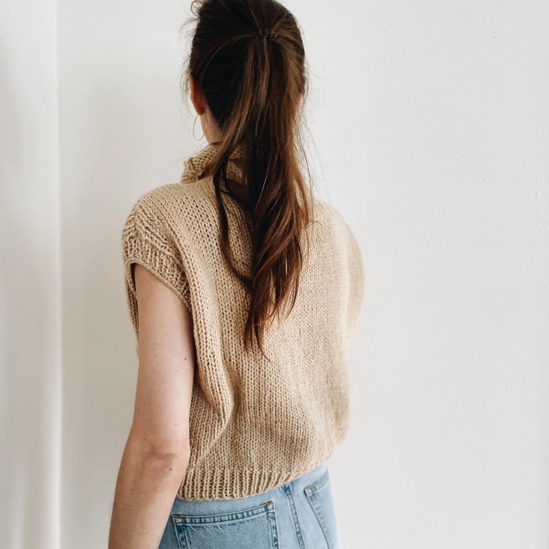 Knitting Pattern | the Matilda | Lightweight Classic Sleeveless Roll ...