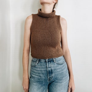 Knitting Pattern | the Merritt | Lightweight Cropped Sleeveless Mock ...