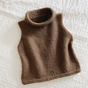 Knitting Pattern | the Merritt | Lightweight Cropped Sleeveless Mock ...