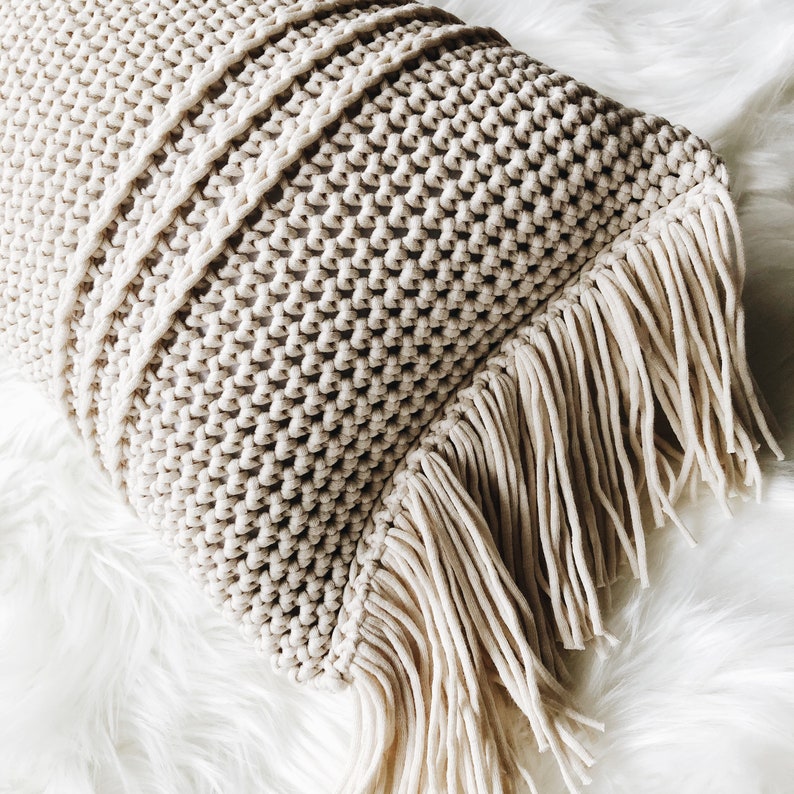 Crochet Pattern | the Hadley | Modern Boho Oblong Rectangle Pillow ...