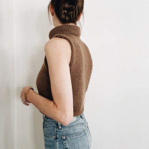 Knitting Pattern | the Merritt | Lightweight Cropped Sleeveless Mock ...