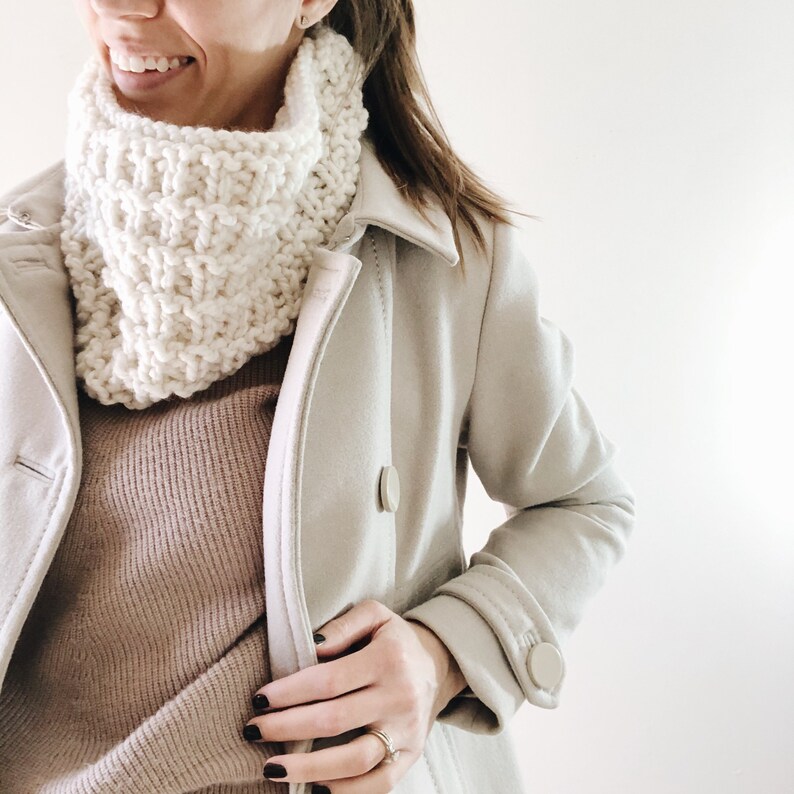 Knitting Pattern the Milton Modern Chunky Cowl Snood Scarf | Etsy