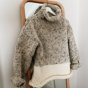 Knitting Pattern | the Knolls | Modern Chunky Roll Neck Knit Pullover ...