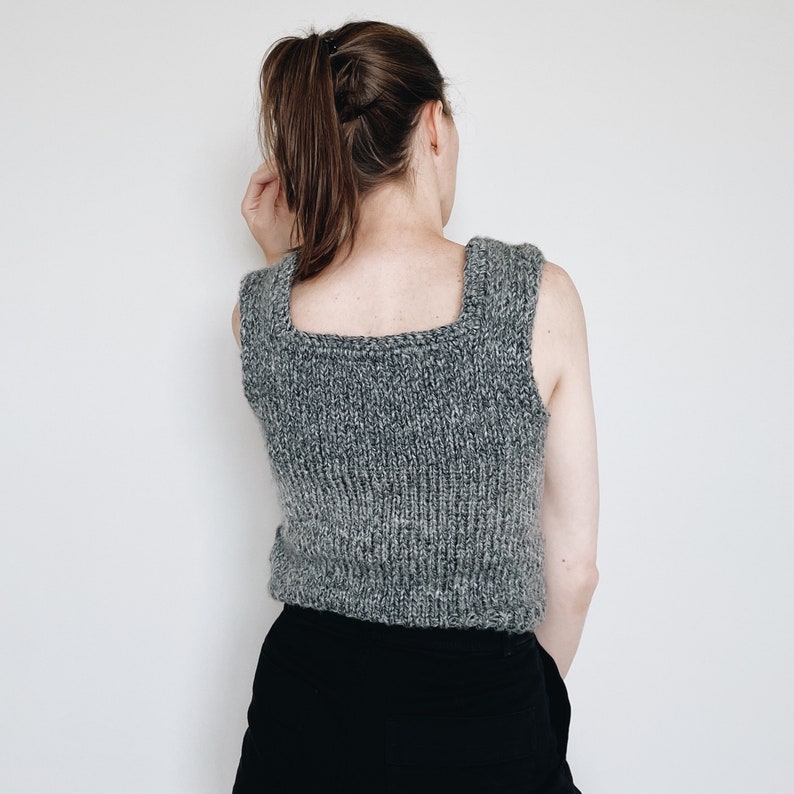 Knitting Pattern the Laurel Classic Square Neck Sleeveless - Etsy