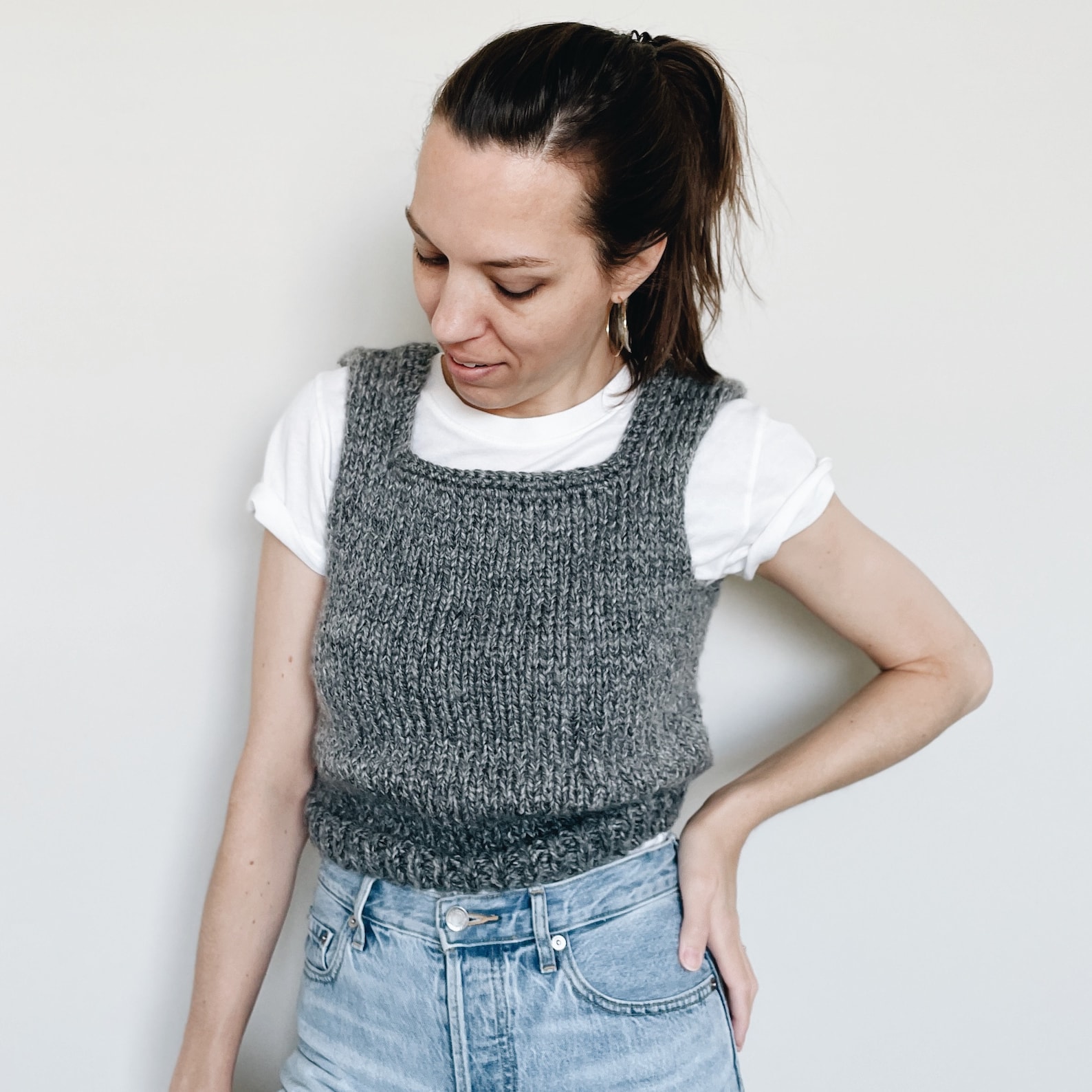 Knitting Pattern the Laurel Classic Square Neck Sleeveless - Etsy