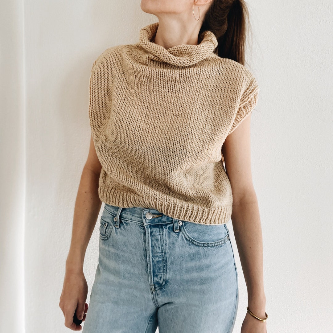 Knitting Pattern | the Matilda | Lightweight Classic Sleeveless Roll ...
