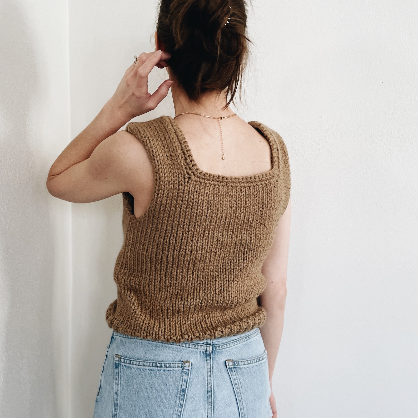 Knitting Pattern the Laurel Classic Square Neck Sleeveless - Etsy