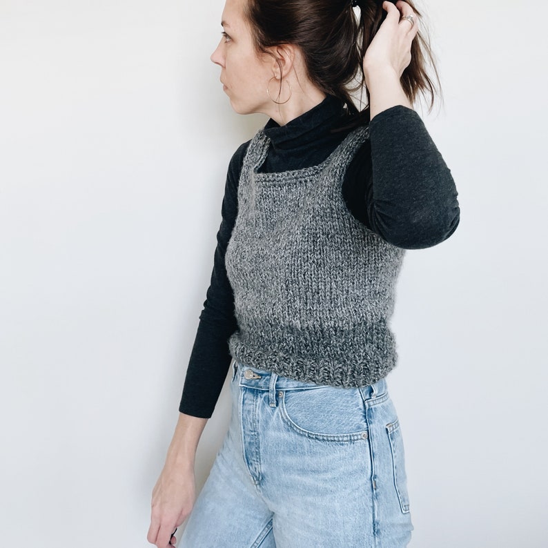 Knitting Pattern the Laurel Classic Square Neck Sleeveless - Etsy