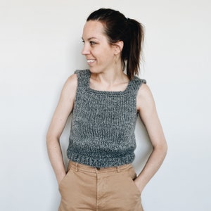 Knitting Pattern the Laurel Classic Square Neck Sleeveless - Etsy
