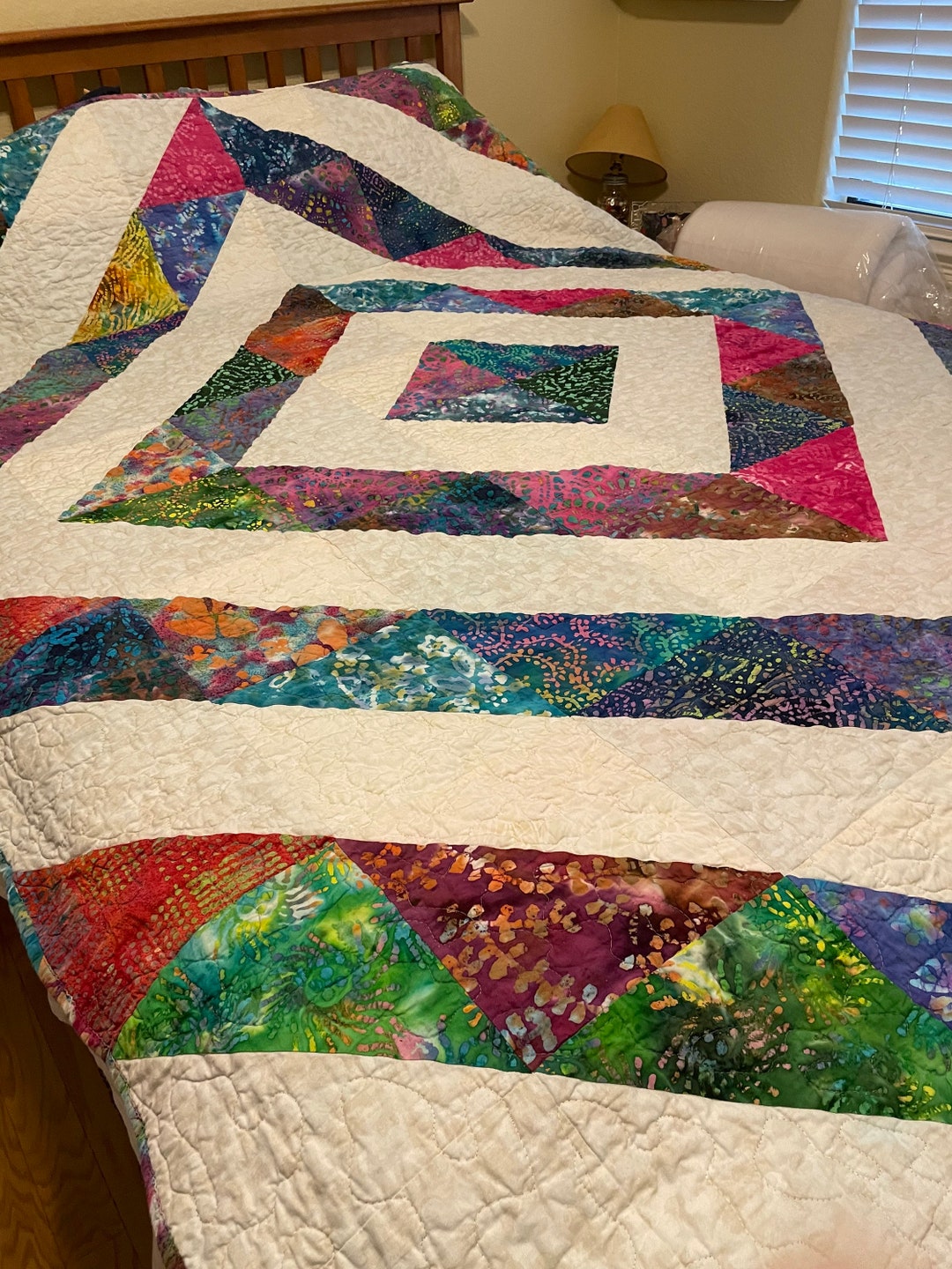 Batik Triangles - Etsy